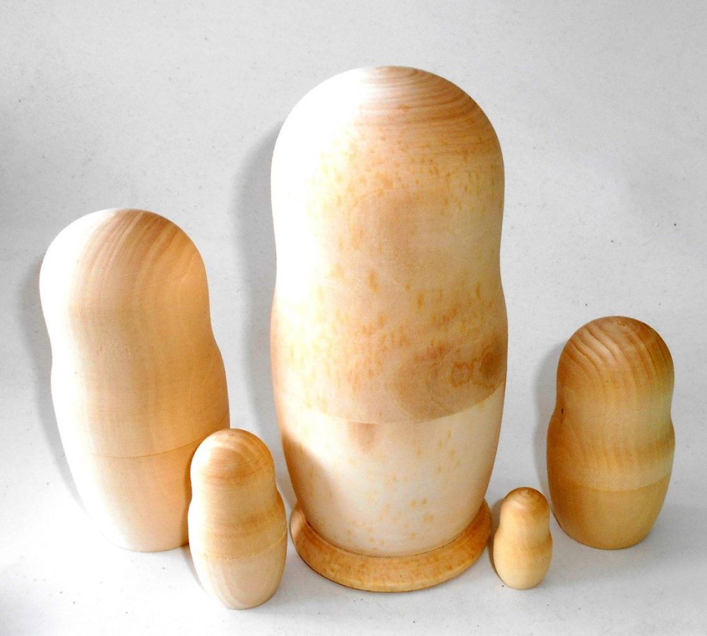 Blank DIY 5-set Large 15cm Raw Plain Unpainted Unfinished Montessori ...